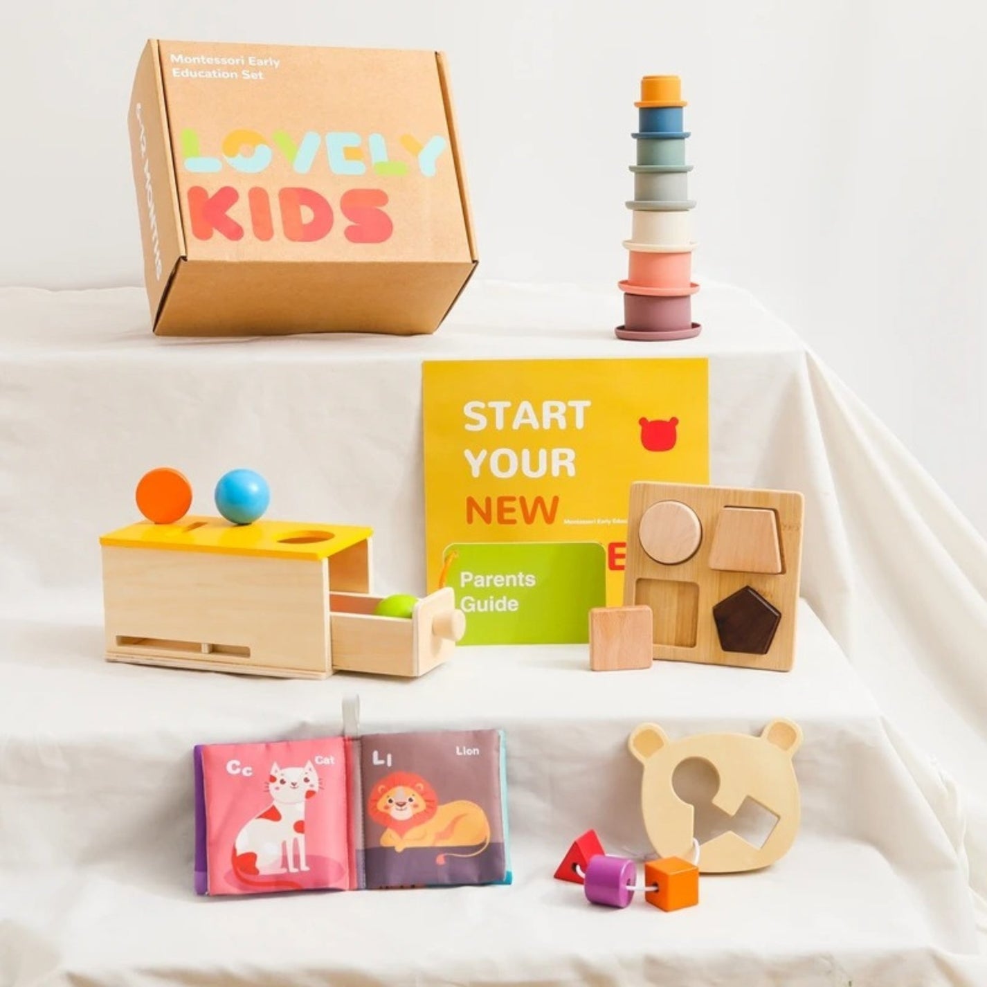 HBK Montessori Baby Toy Box Kit | Wooden Toy Set for Babies – Hunny ...