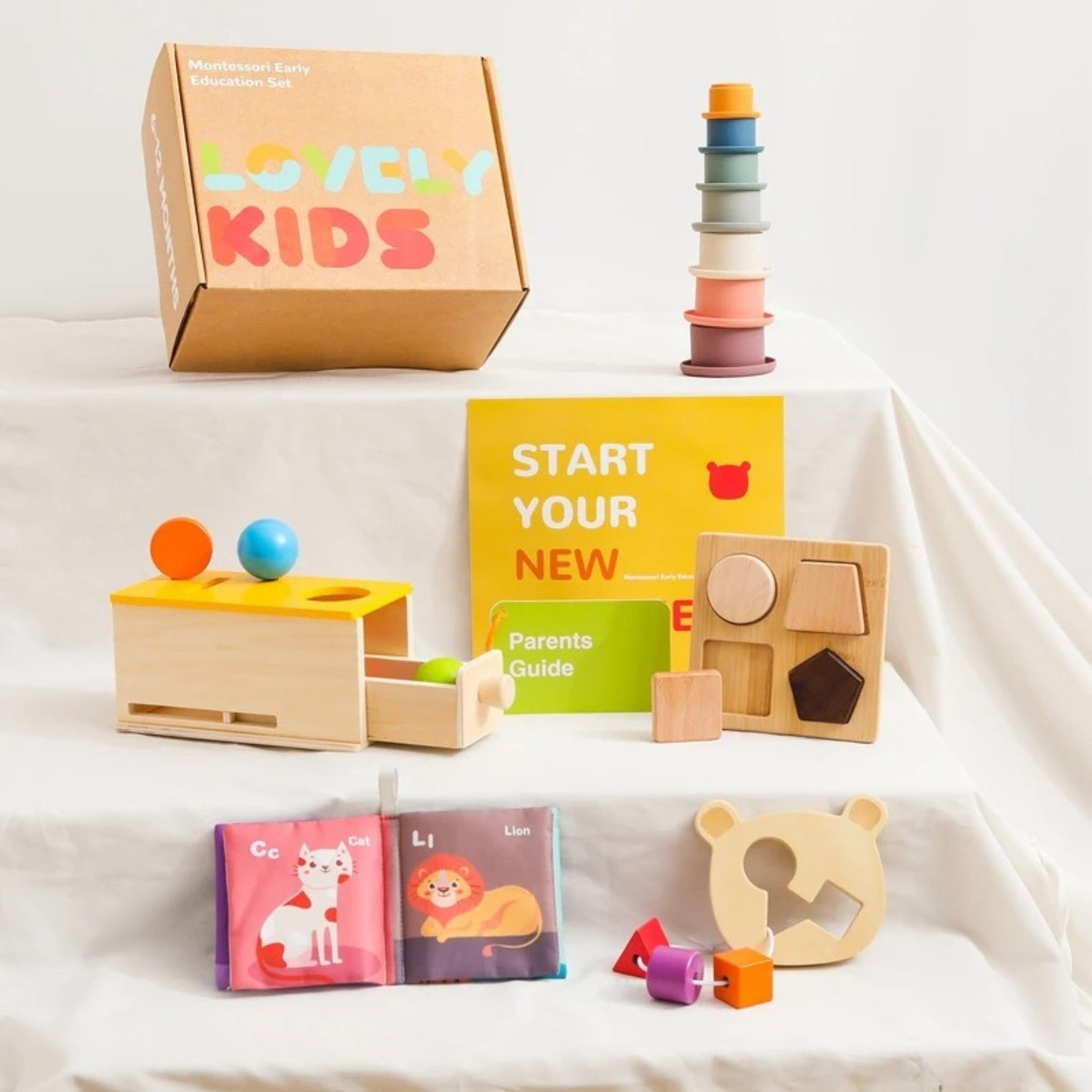 HBK Montessori Baby Toy Box Kit | Wooden Toy Set for Babies – Hunny ...