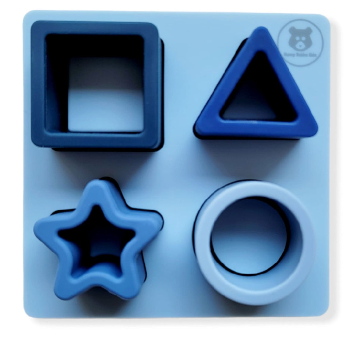 Hunny Bubba Kids - Silicone Shape Puzzle and Geometric stacker