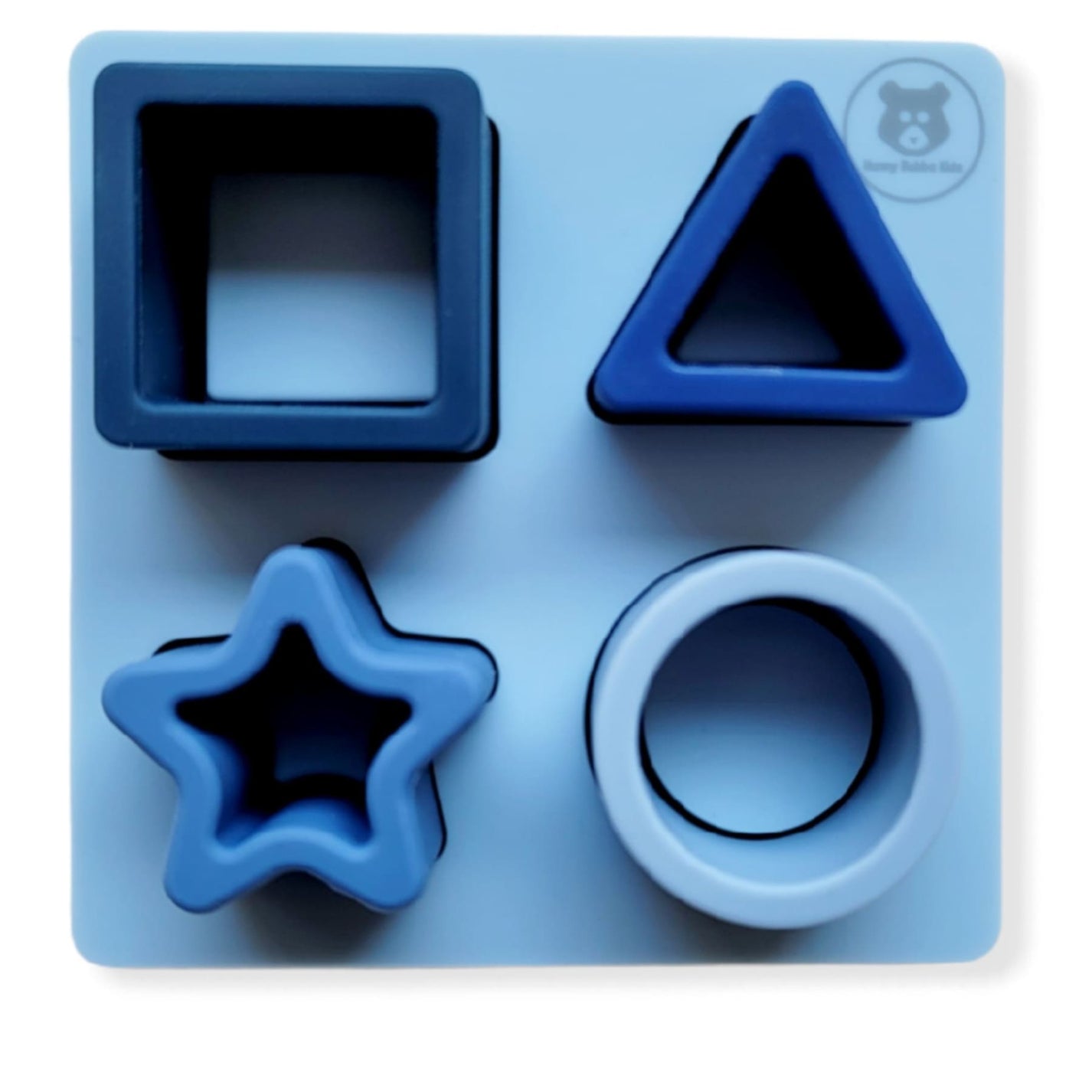 Hunny Bubba Kids - Silicone Shape Puzzle and Geometric stacker