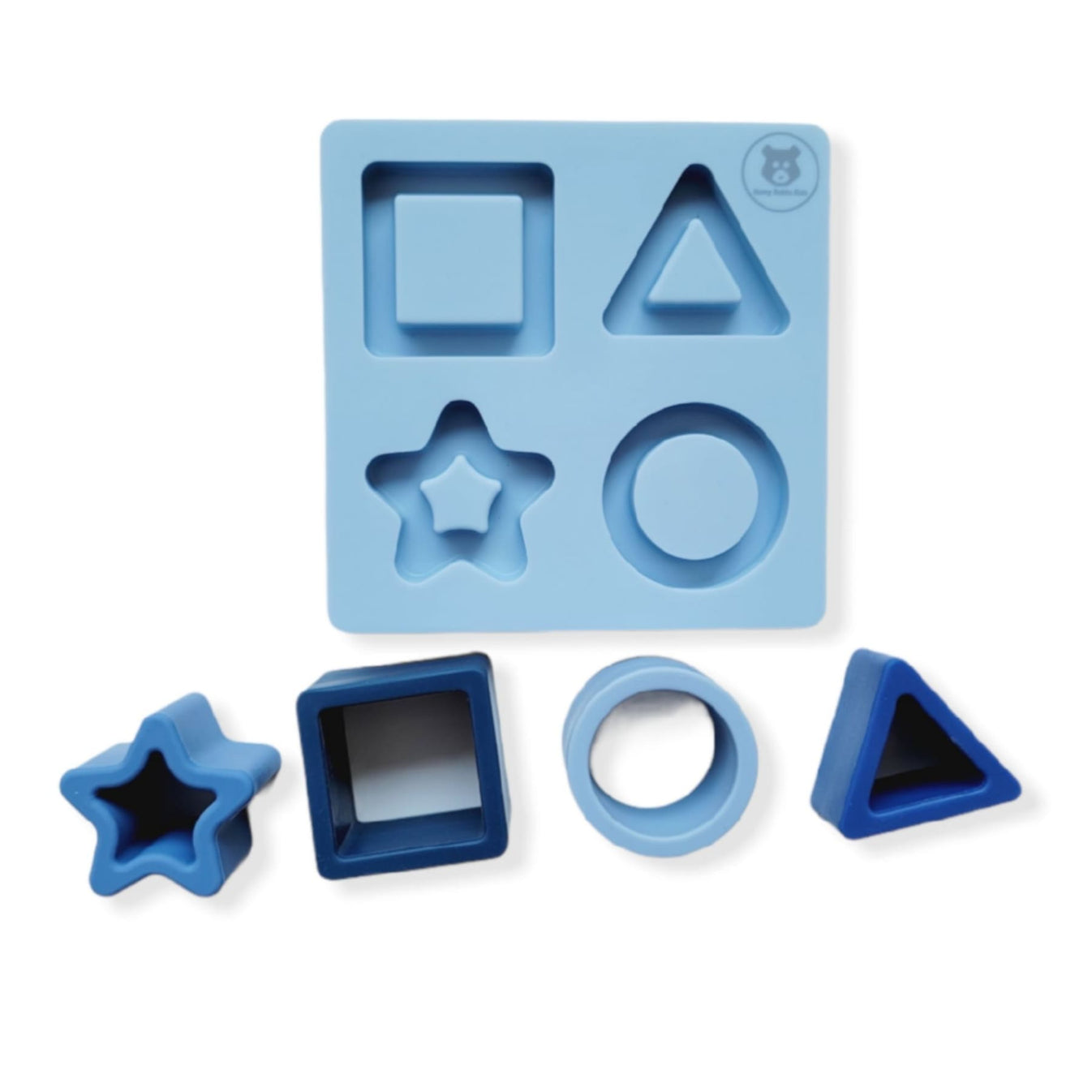 Hunny Bubba Kids - Silicone Shape Puzzle and Geometric stacker