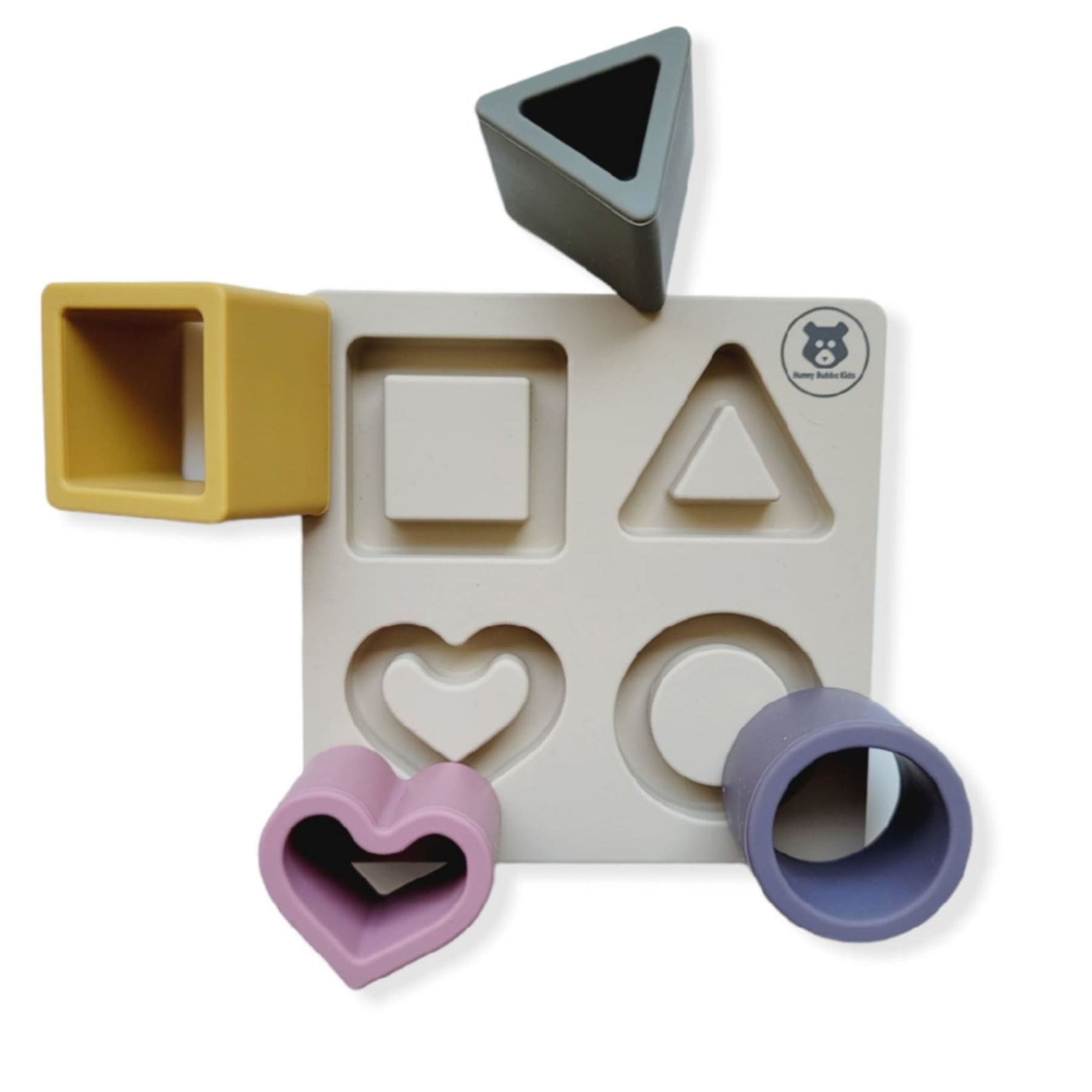 Hunny Bubba Kids - Silicone Shape Puzzle and Geometric stacker