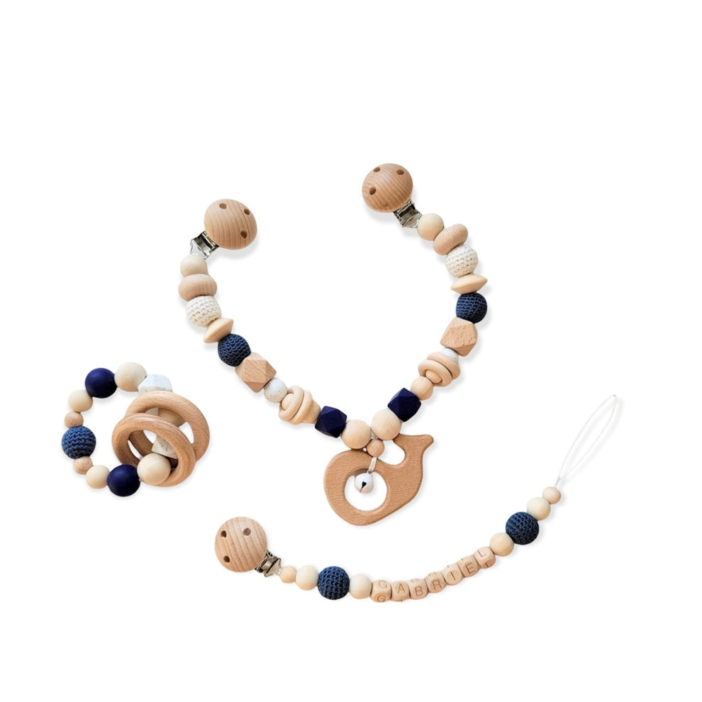 Wooden Personalized Pacifier Clip Set | Customize Pacifier Holder| HBK ...